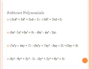 6 3 Add,Sub,Mult Polynomials | PPT