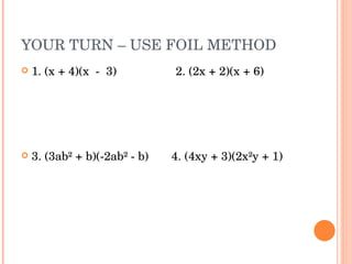 6 3 Add,Sub,Mult Polynomials | PPT