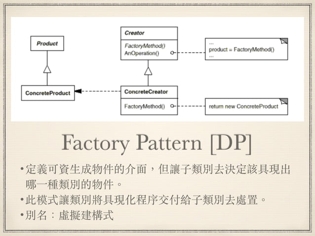 6.3 Encapsulate Classes with Factory - Refactoring to Patterns | PPT