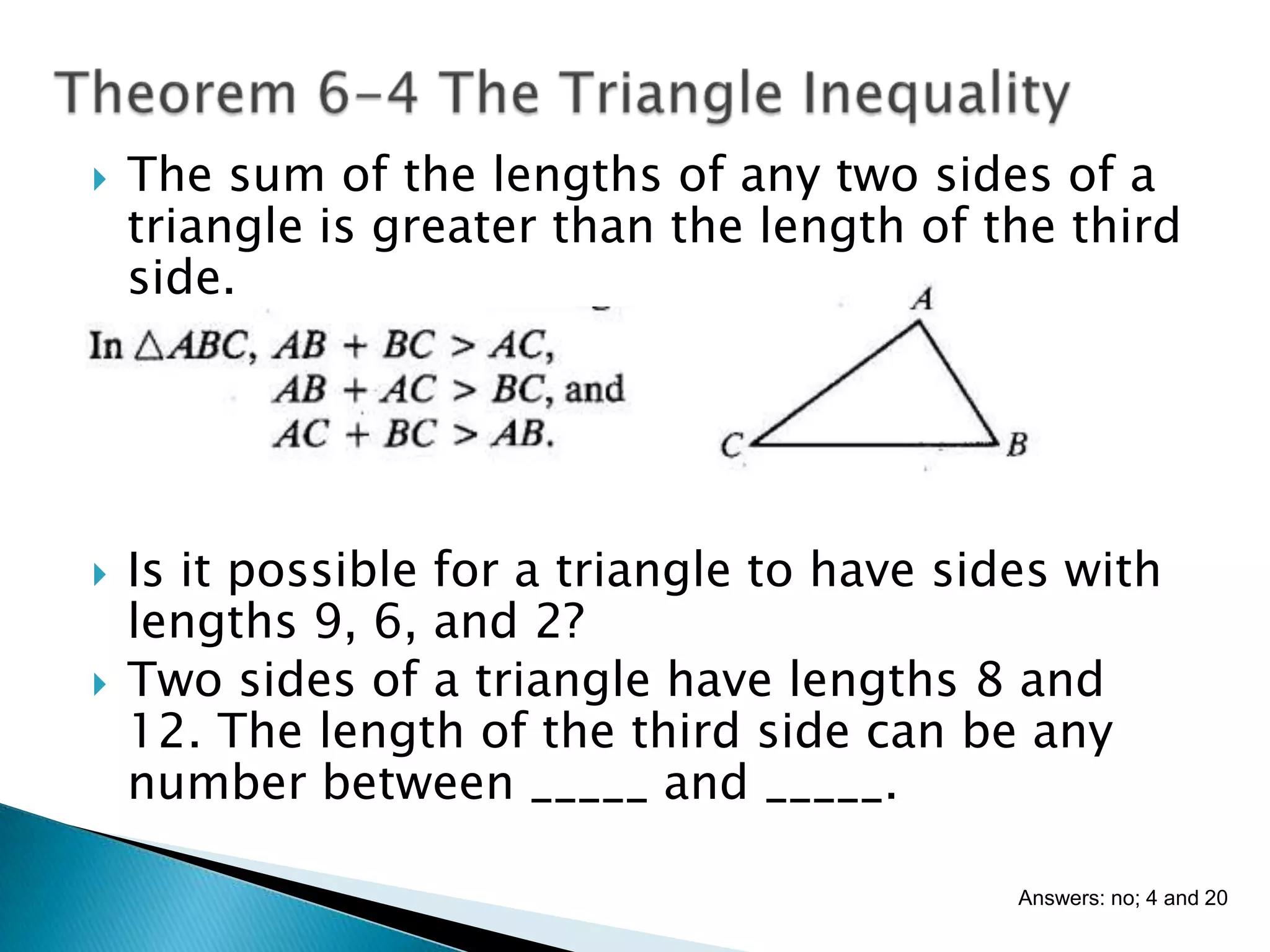 6 4 Inequalities in One Triangle | PPTX