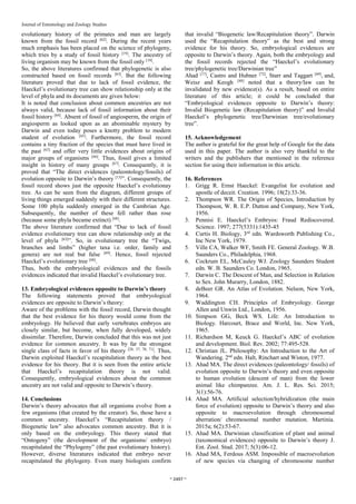 Embryological evidences opposite to Darwin’s theory: Biogenetic law ...