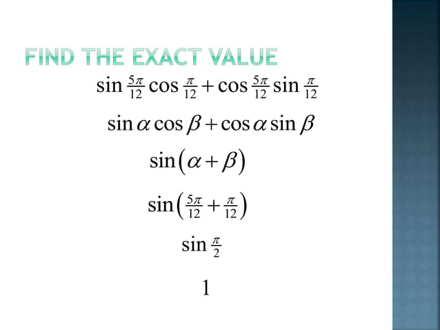 6.4.2 sum and difference formulas | PPTX