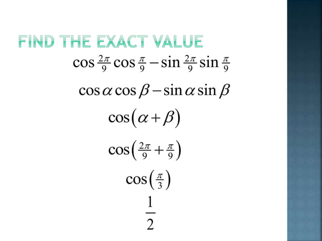 6.4.2 sum and difference formulas | PPTX