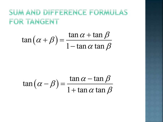 6.4.2 sum and difference formulas | PPT | Free Download