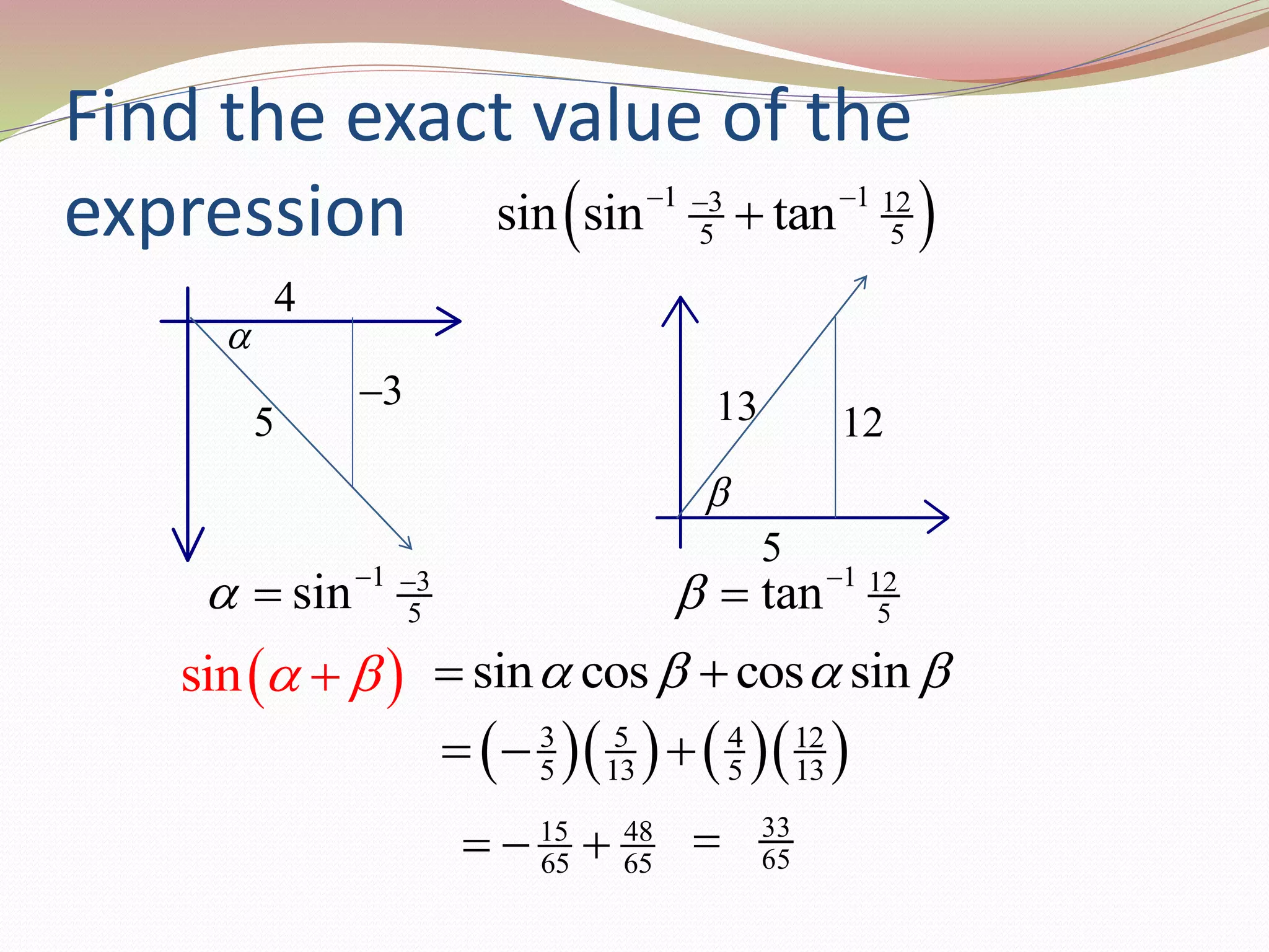 6.4.3 sum and difference formulas | PPT
