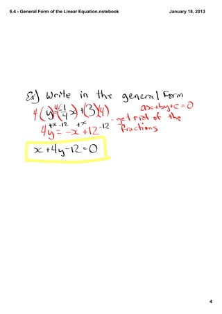 6.4 general form of the l inear equation | PDF