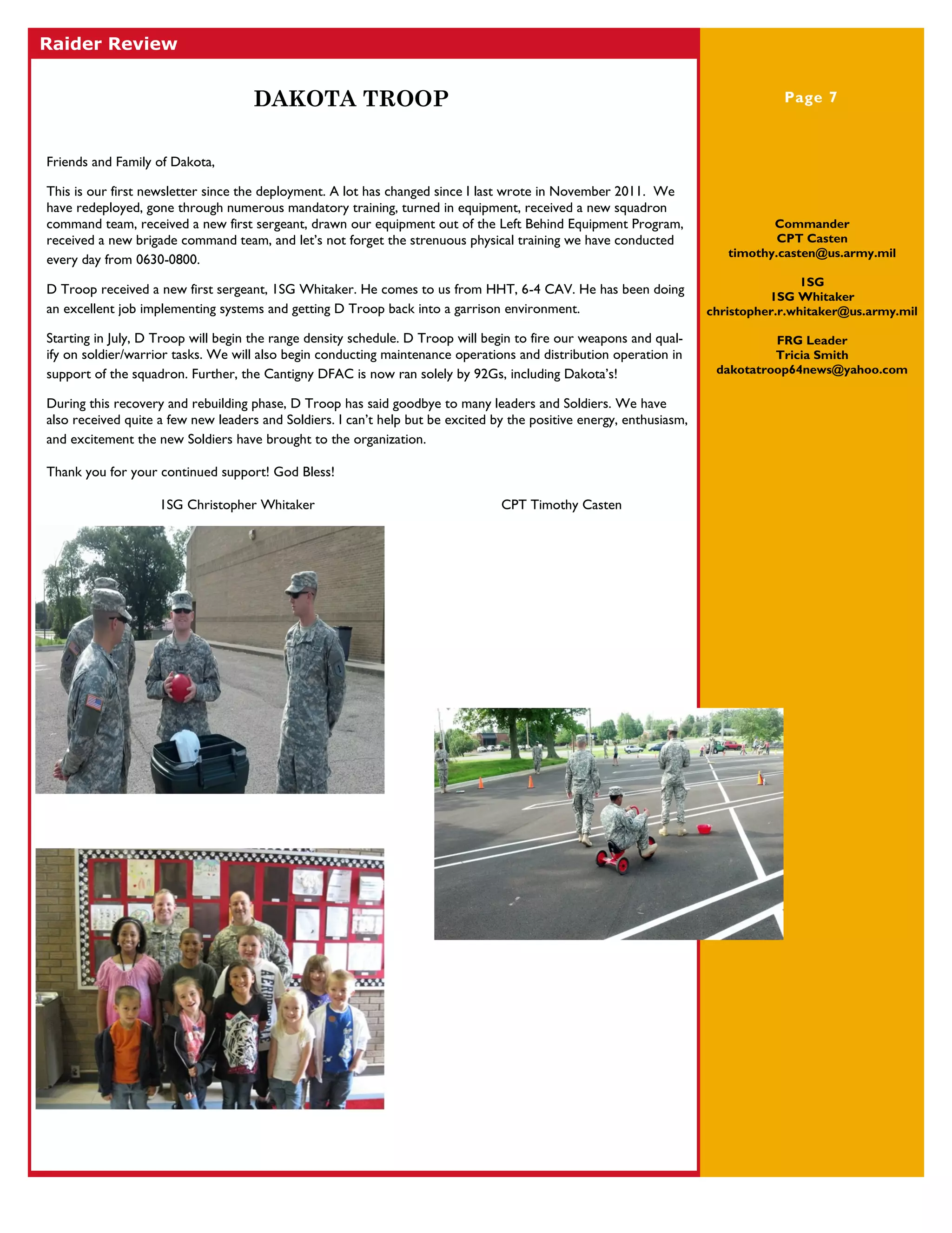 6 4 cav 3rd quarter fy12 newsletter | PDF