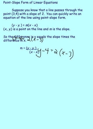 6 4 Point Slope Form | PPT