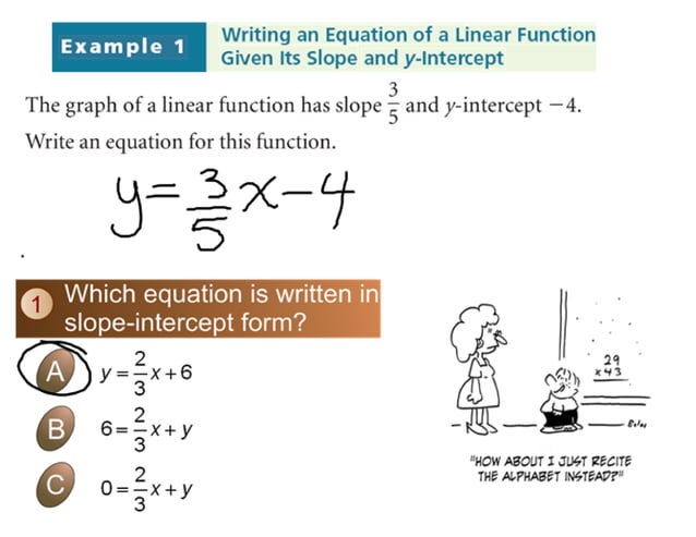 6.4 slope intercept equation | PDF