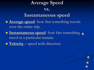 6-4 Speed & Velocity | PPT