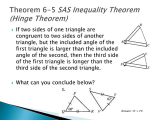 Sas Inequality Theorem