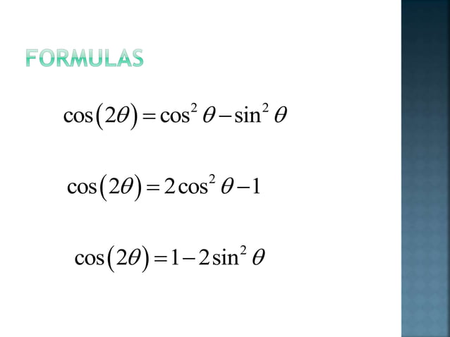 6.5.1 double angle formulas | PPTX