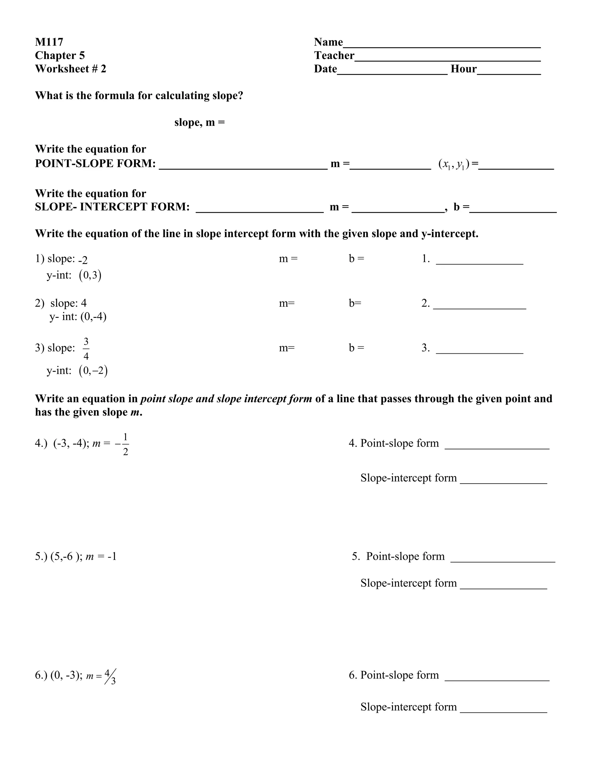 6.5 point slope converting | PDF