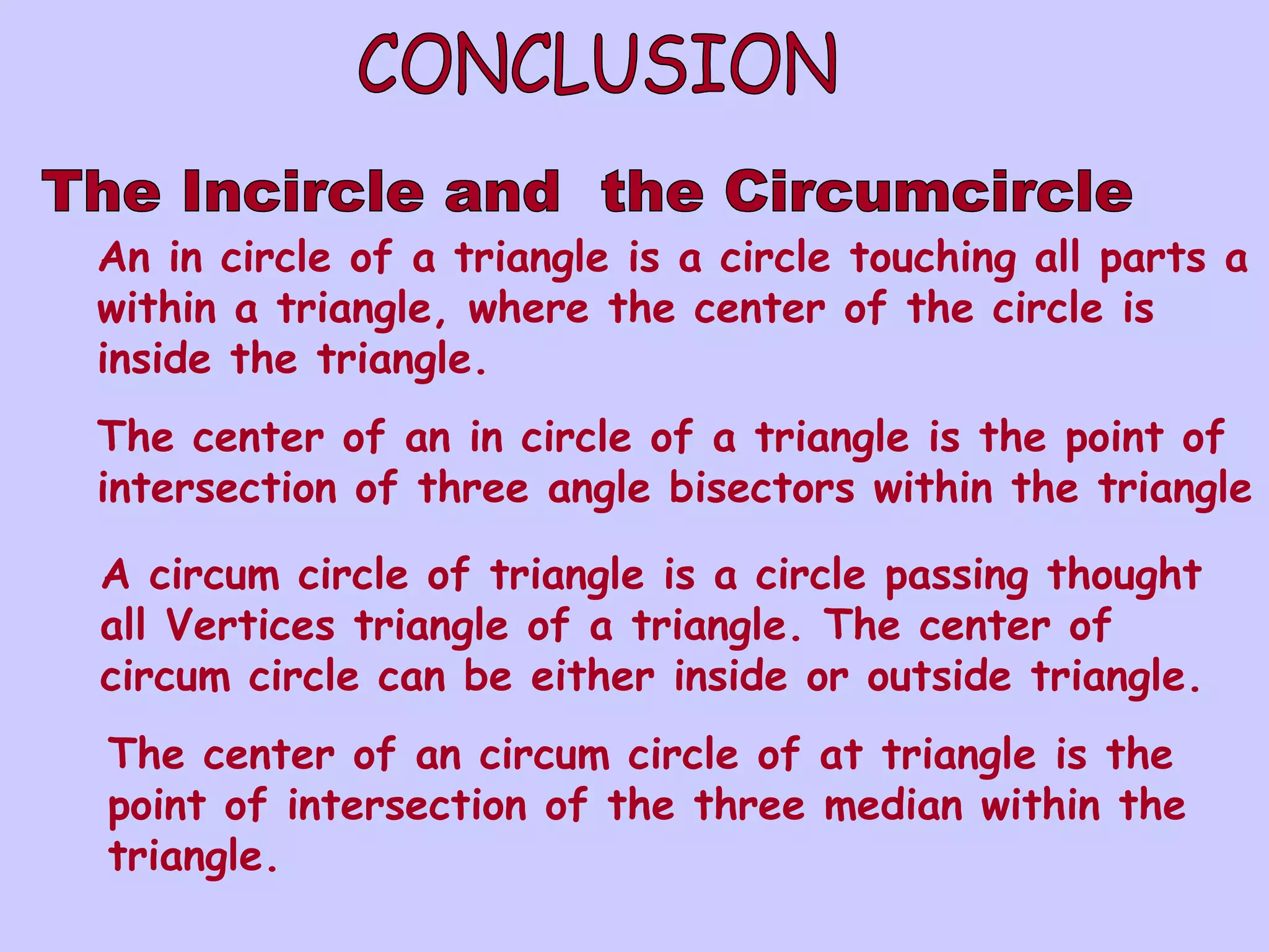 6.5 the incircle and circumcircle | PPT