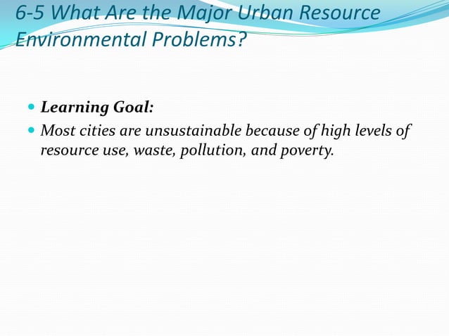 6 5 urbanization problems | PPT