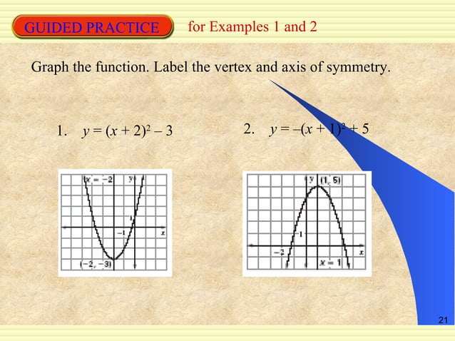 6.6 analyzing graphs of quadratic functions | PPT | Physics | Science