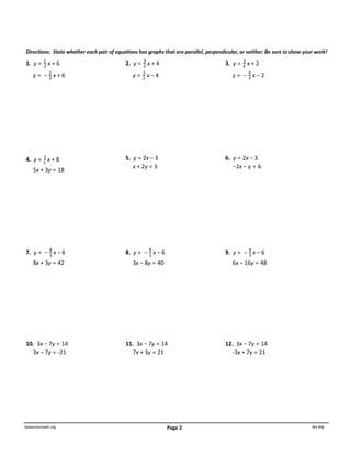 6.6 parallel and perpendicular lines | PDF