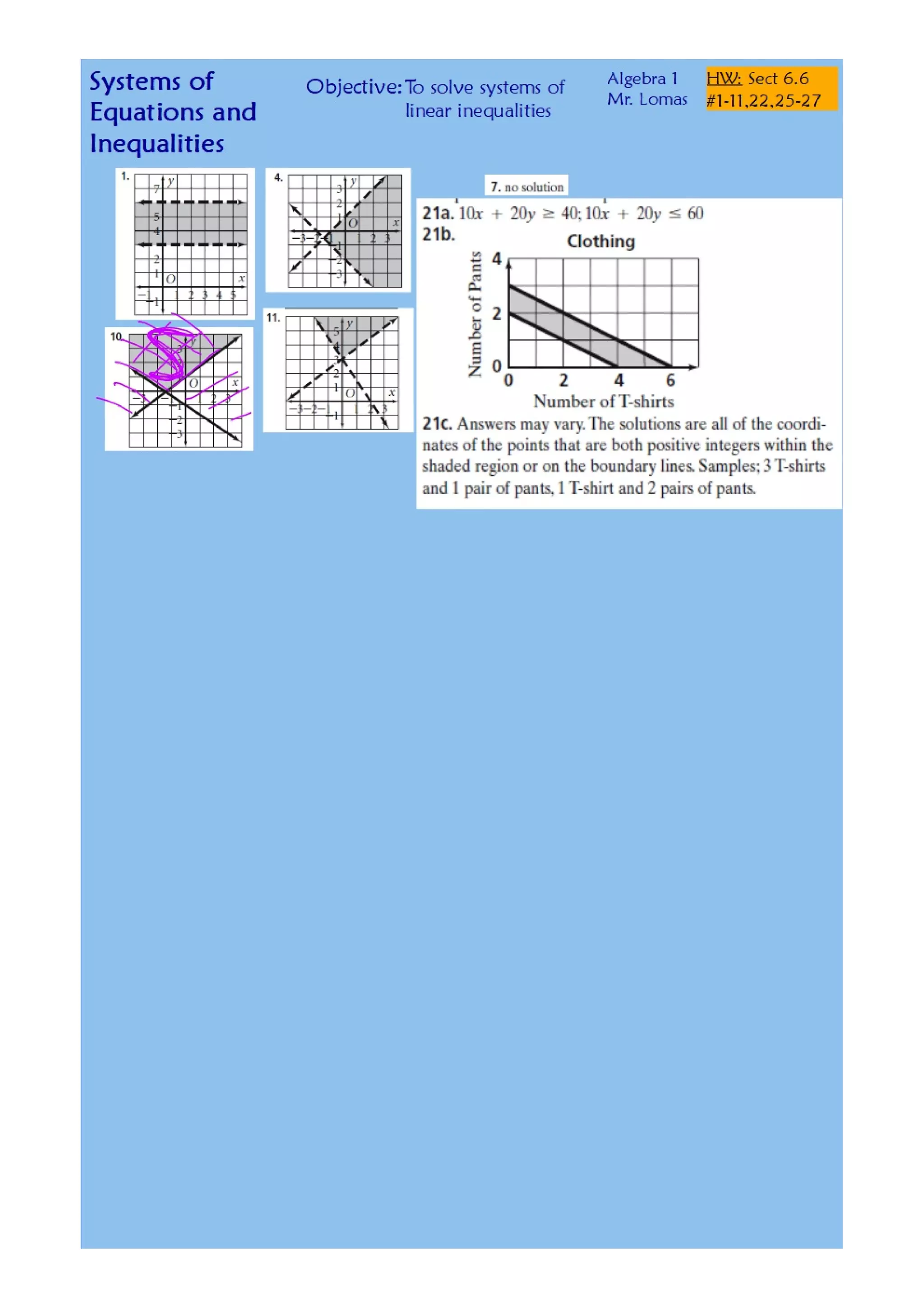 6 6 solving systems of inequalities | PDF