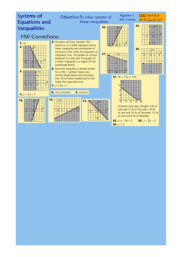 6 6 solving systems of inequalities | PDF