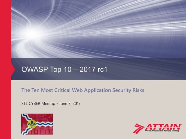 Owasp Top 10 2017 Rc1 The Ten Most Critical Web Application Security Risks Ppt