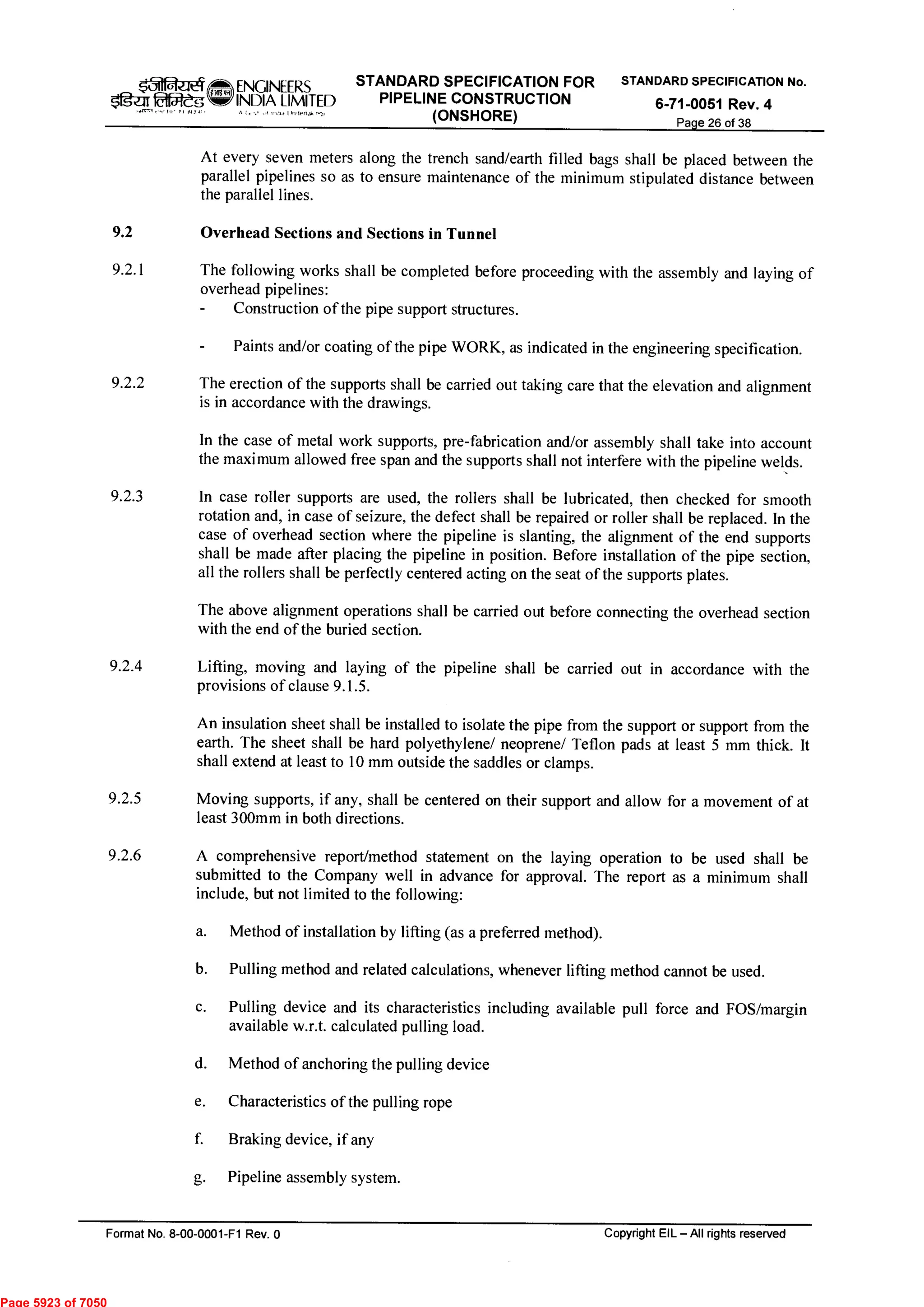 6 71-0051 rev. 4 standard specification for pipeline construction ...