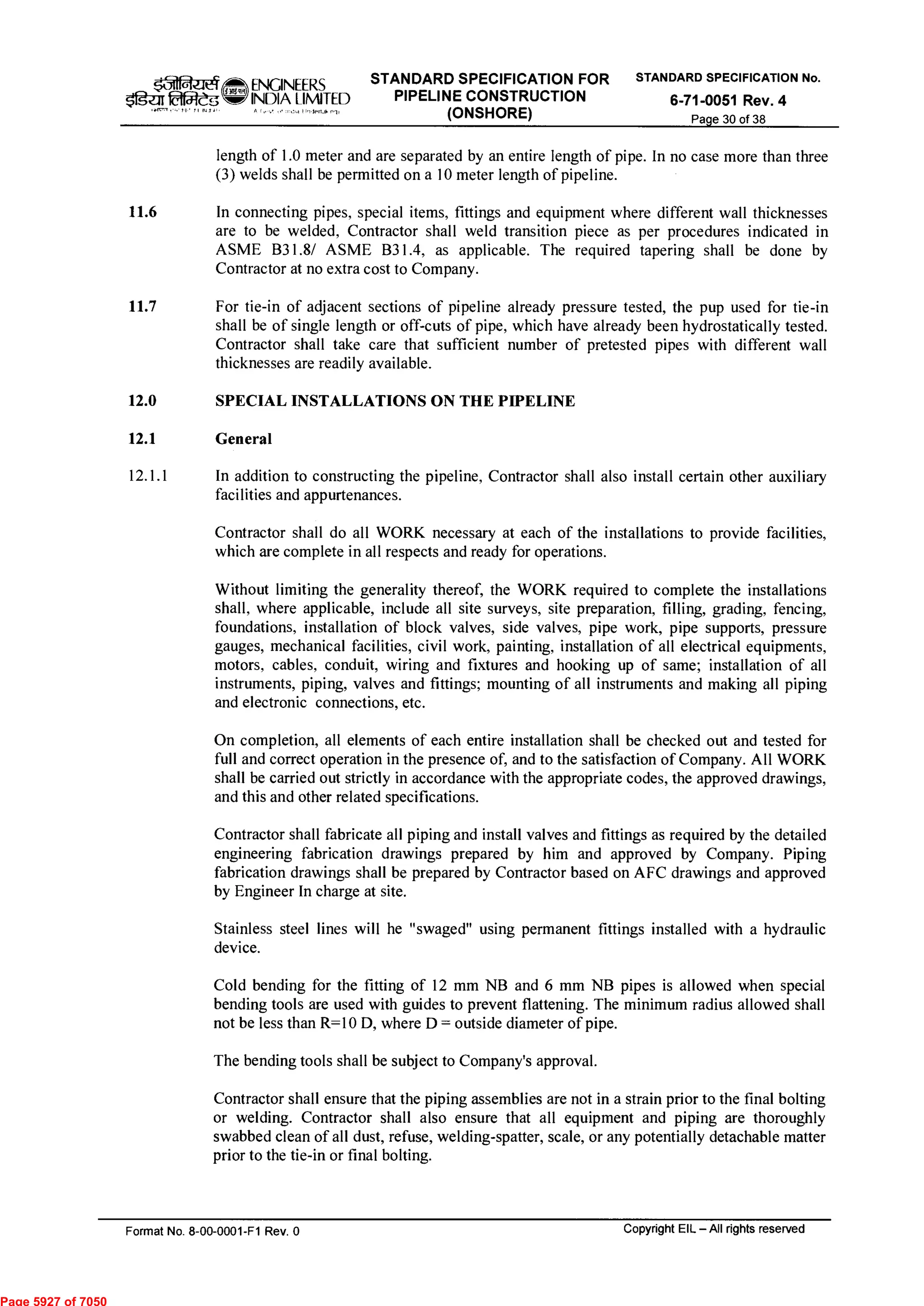 6 71-0051 rev. 4 standard specification for pipeline construction ...