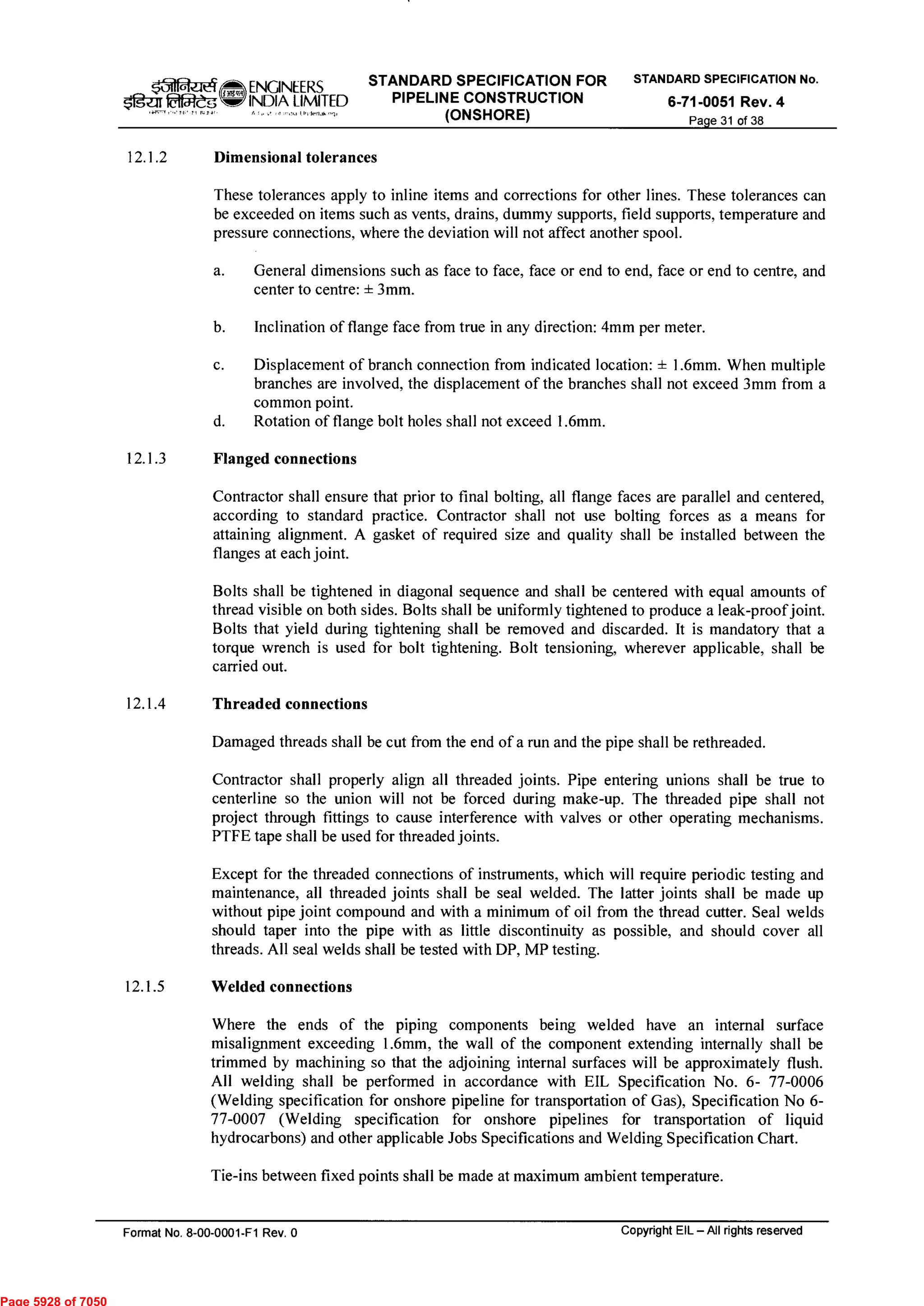 6 71-0051 rev. 4 standard specification for pipeline construction ...