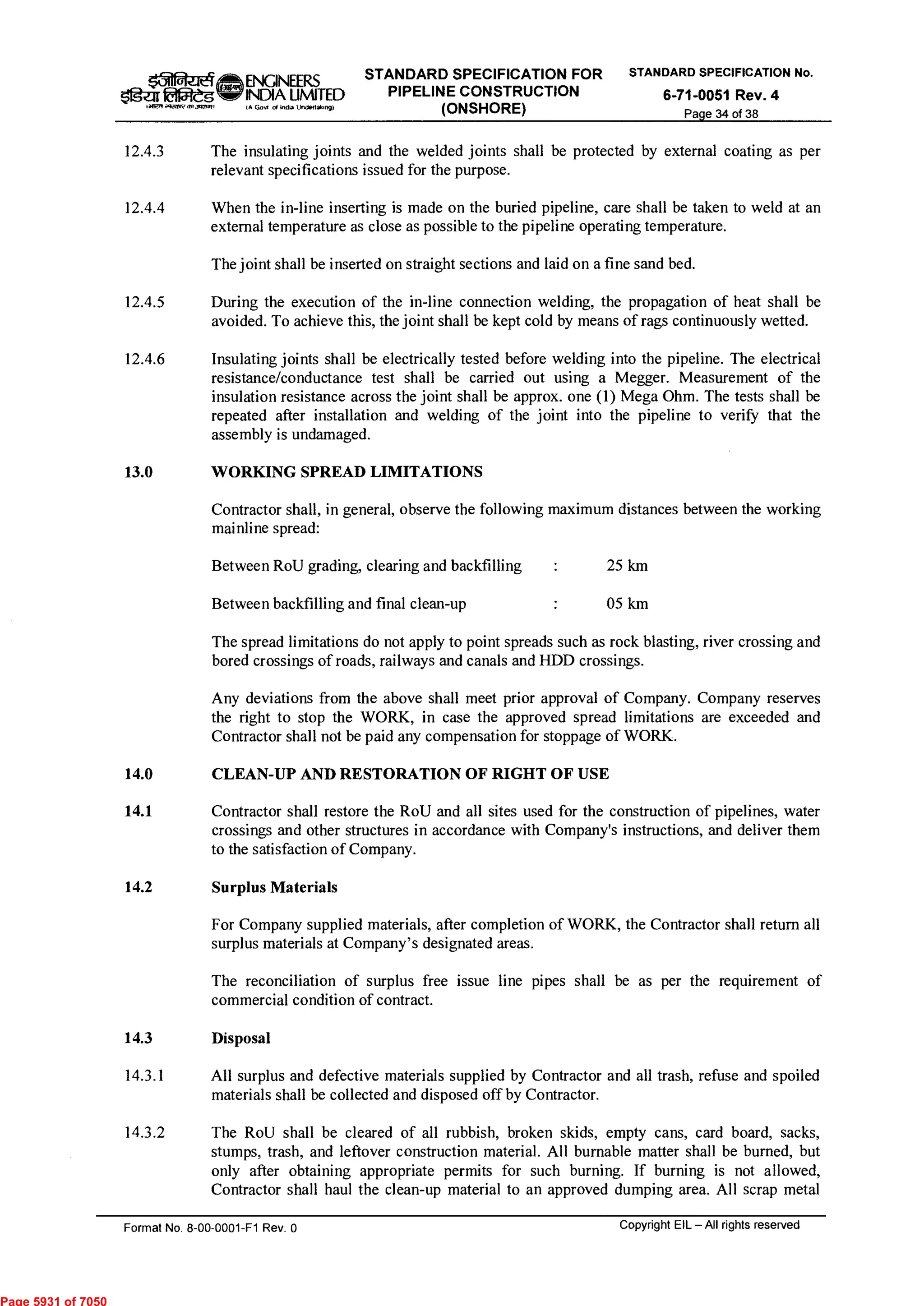 6 71-0051 rev. 4 standard specification for pipeline construction ...