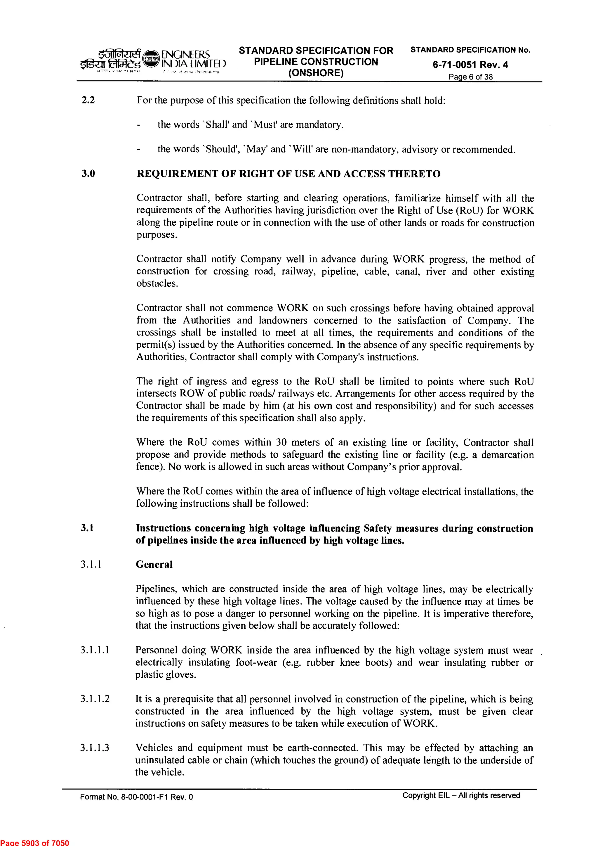 6 71-0051 rev. 4 standard specification for pipeline construction ...