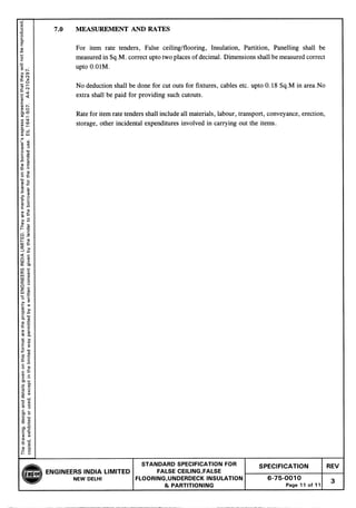 EIL Specification for False Ceiling - 6-75-0010 Rev 3 | PDF