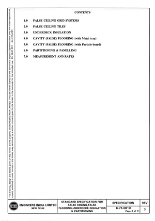 EIL Specification for False Ceiling - 6-75-0010 Rev 3 | PDF