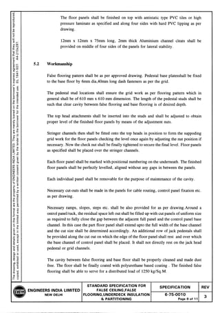 EIL Specification for False Ceiling - 6-75-0010 Rev 3 | PDF