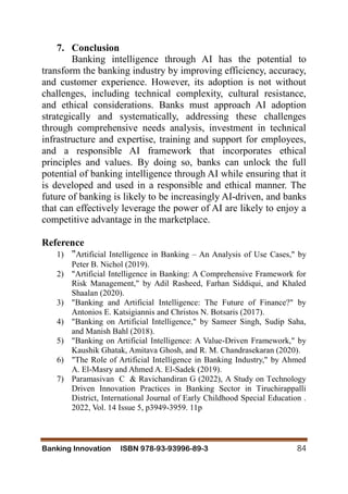 BANKING INTELLIGENCE THROUGH ARTIFICIAL INTELLIGENCE | PDF