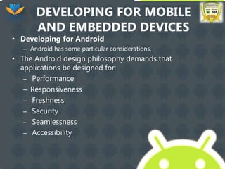 Developing for Android-Types of Android Application | PPTX