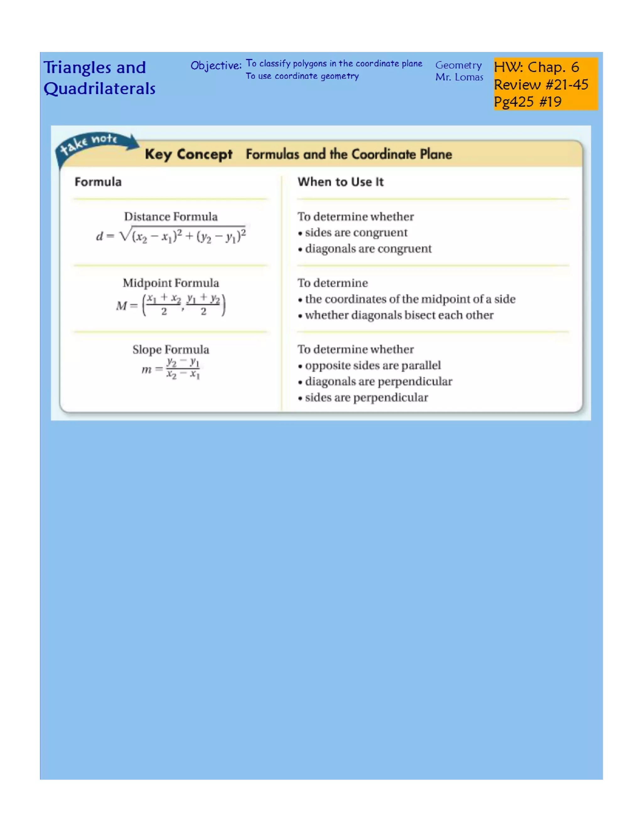 6 7 to 6-9 coordinate geometry | PDF