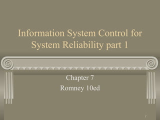 6 8-1 sasia information system control for system reliability | PPT