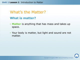 What is matter power point midde school science | PDF
