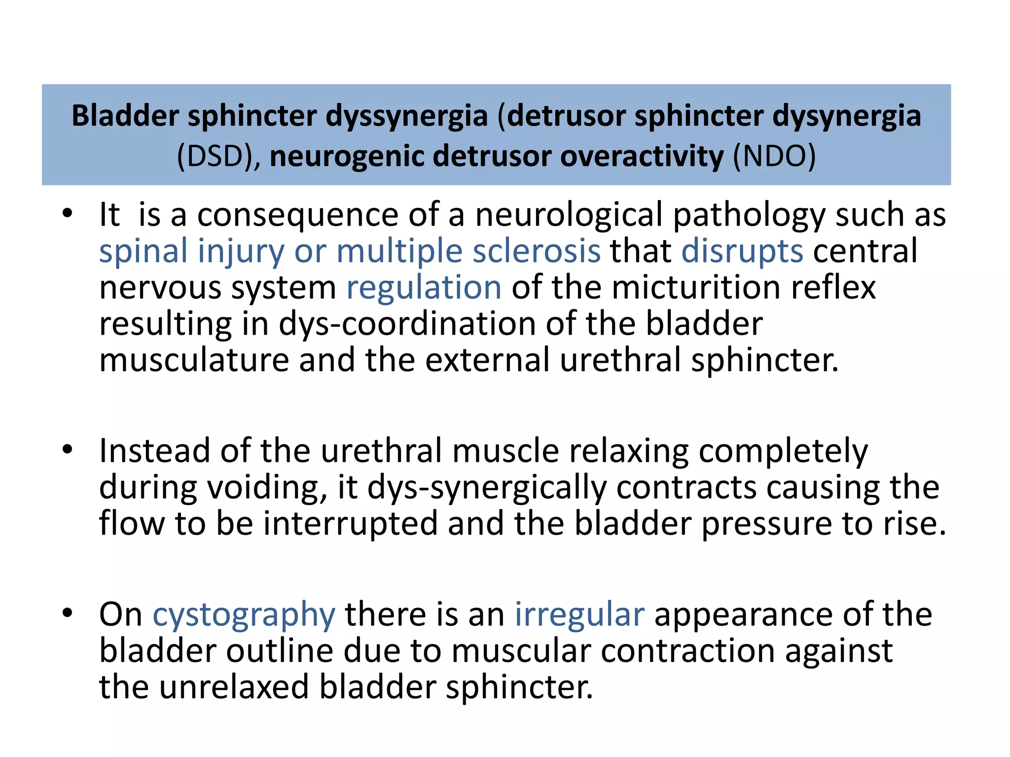 Bladder disorders(neurogenic) | PPTX