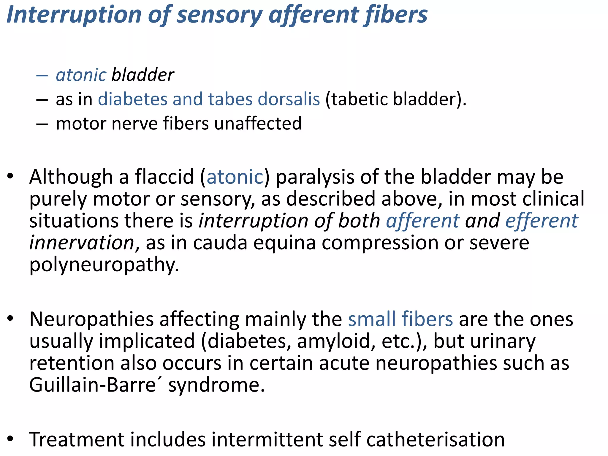 Bladder disorders(neurogenic) | PPTX