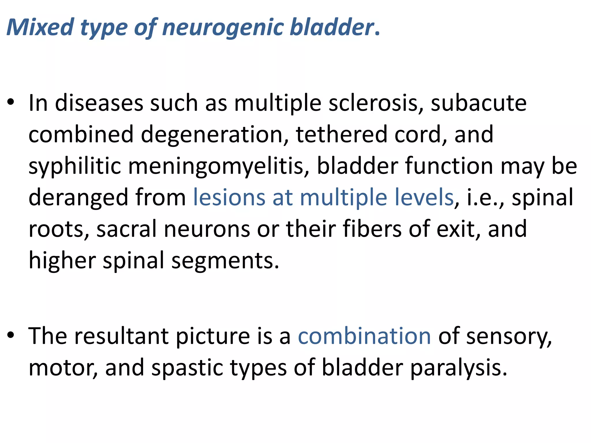 Bladder disorders(neurogenic) | PPTX