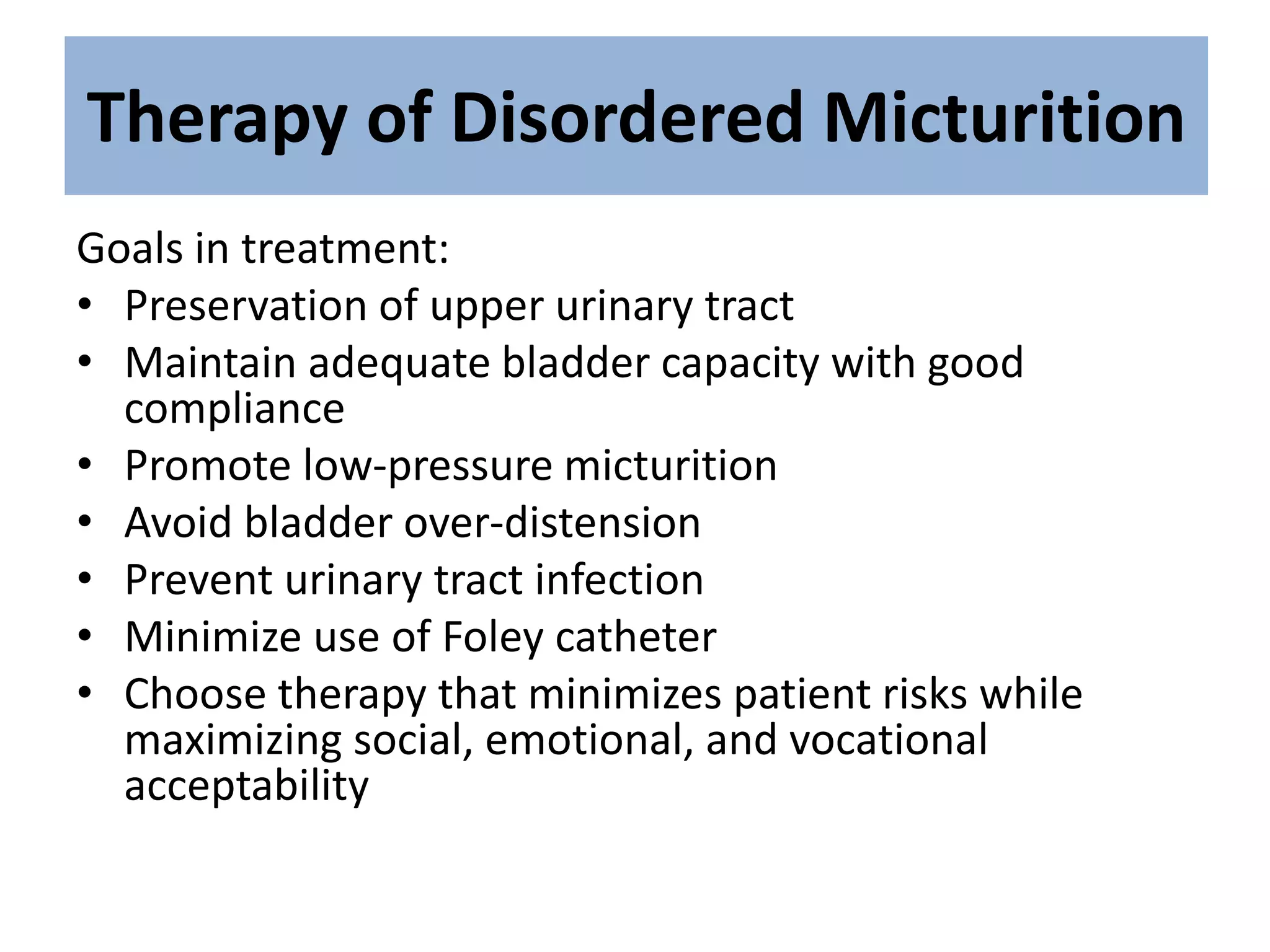 Bladder disorders(neurogenic) | PPTX