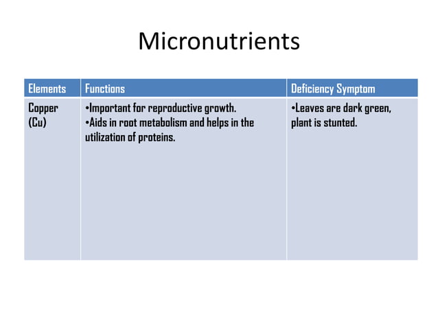 6.9 macronutrients and micronutrients in plants | PPTX | Nutrition ...