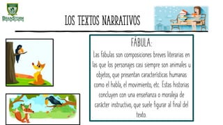 tipos de textos narrativos, cuentos , fàbulas , etc sexto básico | PDF