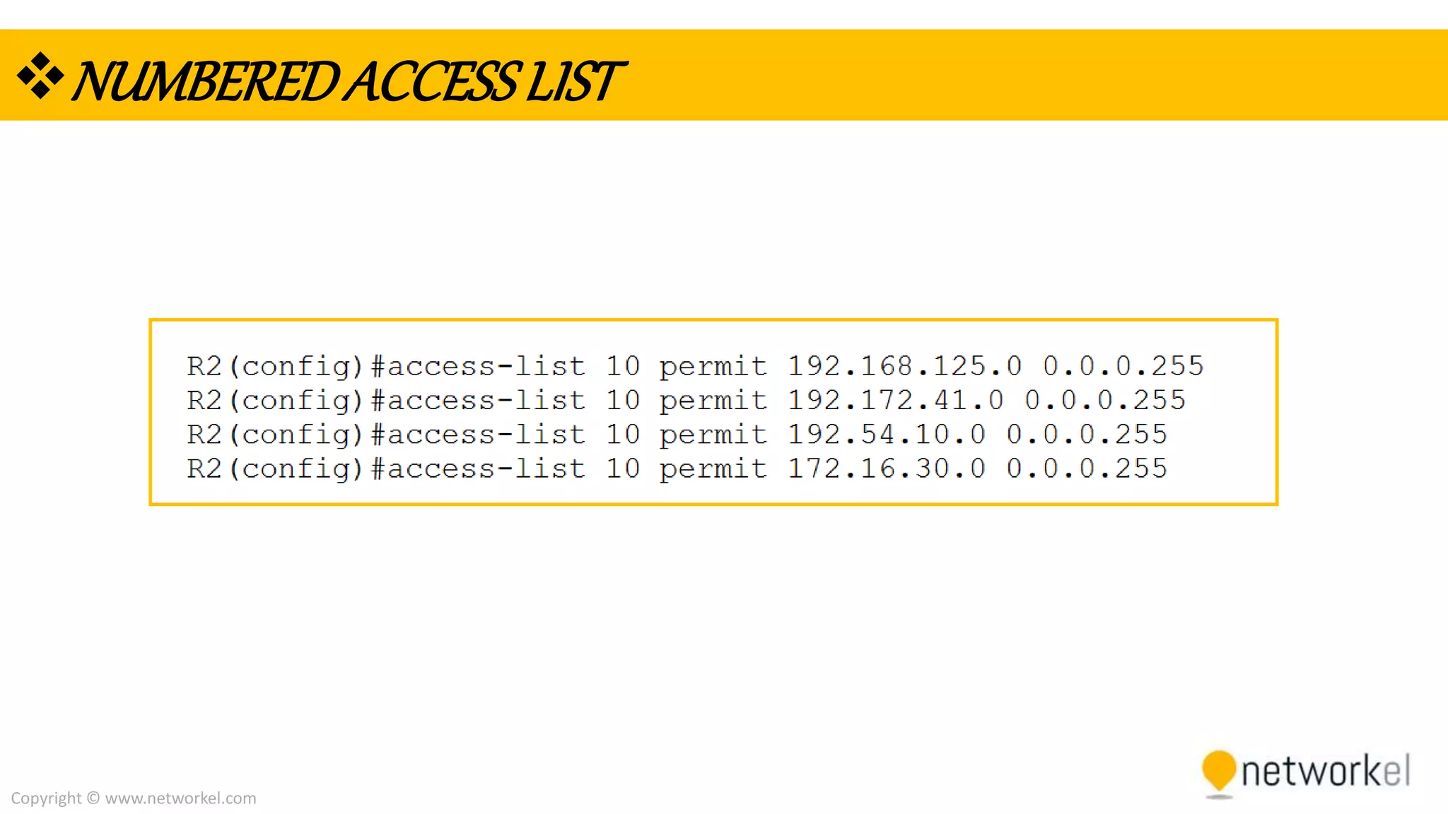 CCNA Access Control Lists | PPT