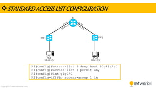 CCNA Access Control Lists | PPTX
