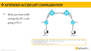 CCNA Access Control Lists | PPTX | Computer Networking | Computing