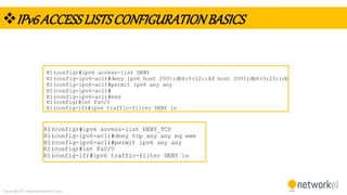 CCNA Access Control Lists | PPTX | Computer Networking | Computing