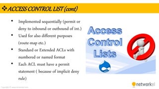 CCNA Access Control Lists | PPT