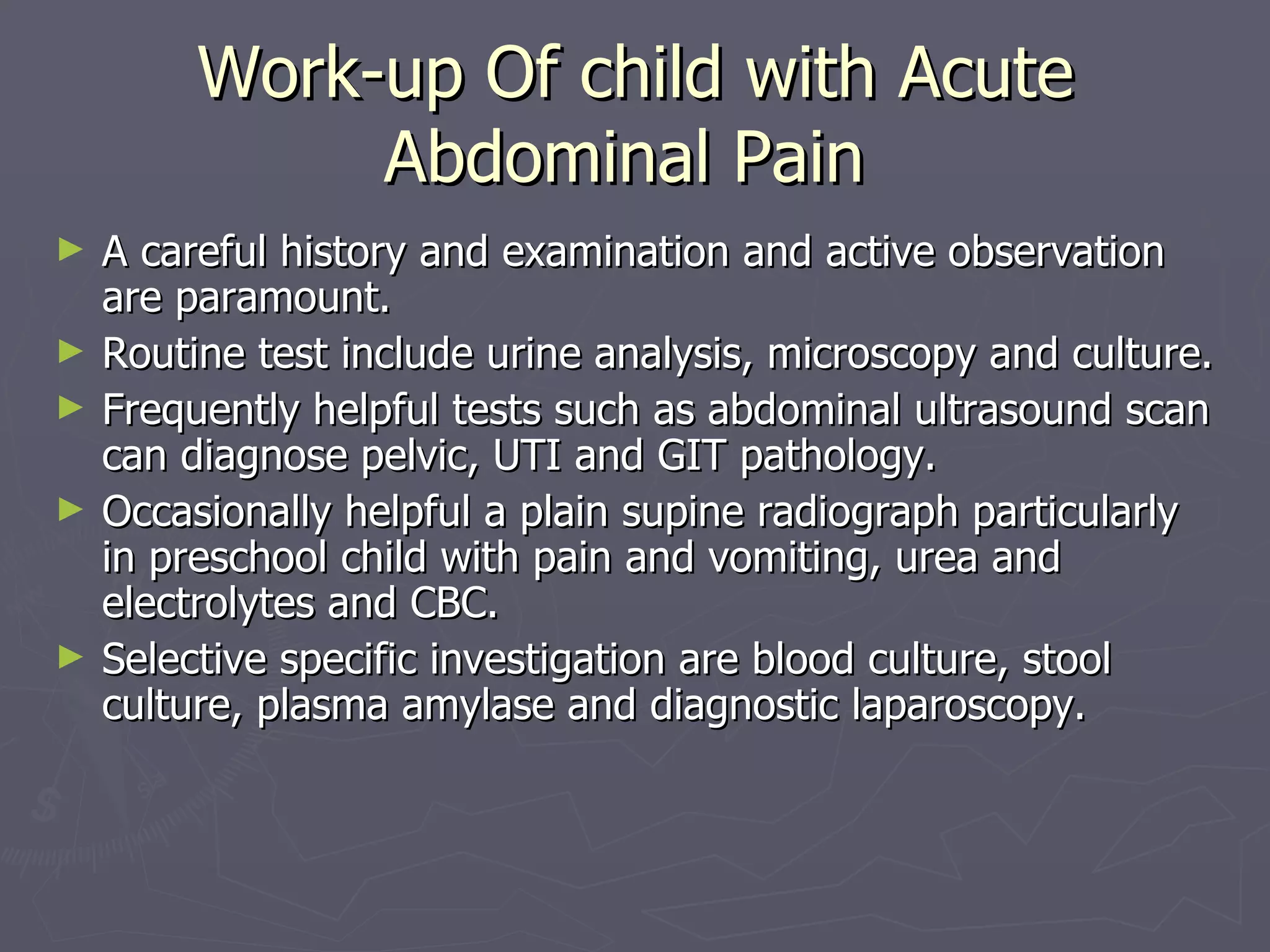 Acute abdominal pain | PPT
