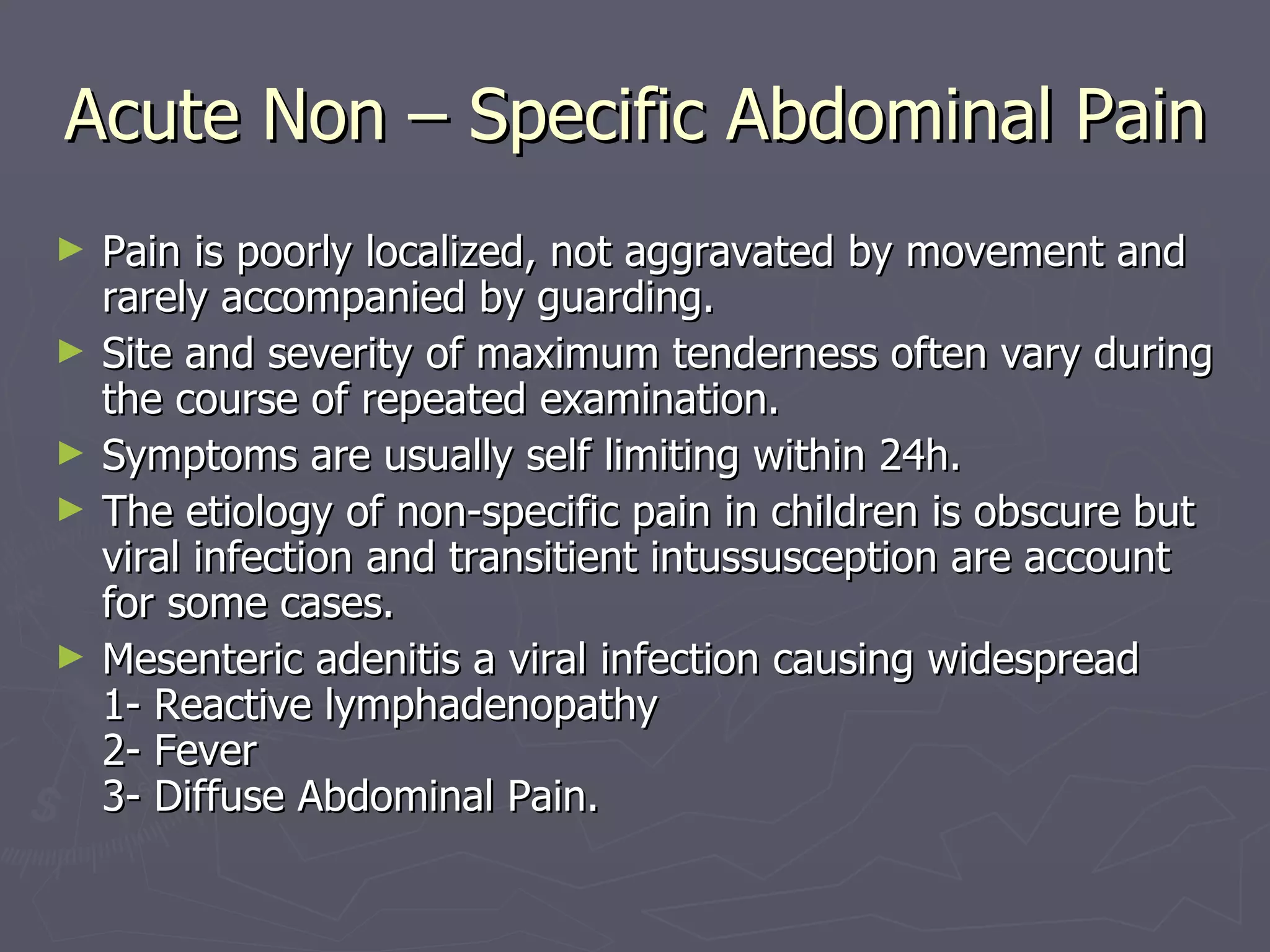 Acute abdominal pain | PPT